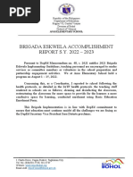 Brigada Eskwela Form 7 Teacher Accomplishment Report | PDF