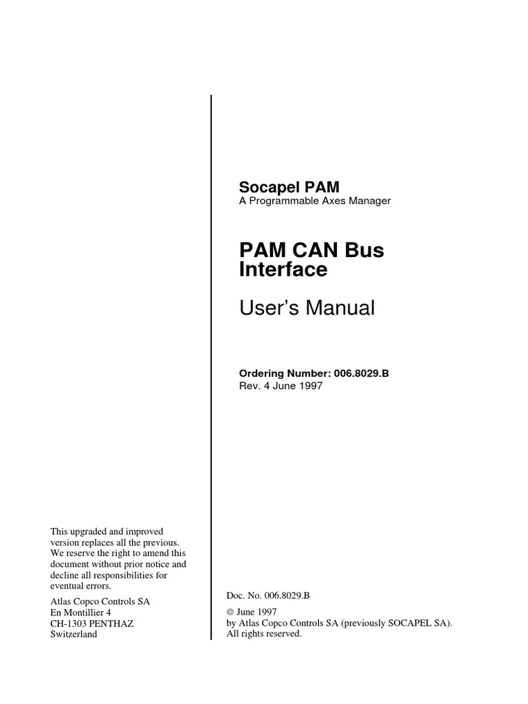PAM CAN Bus | PDF | Parameter (Computer Programming) | Computer Network