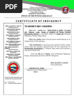 Certificate of Low Income Sample | PDF | Philippines