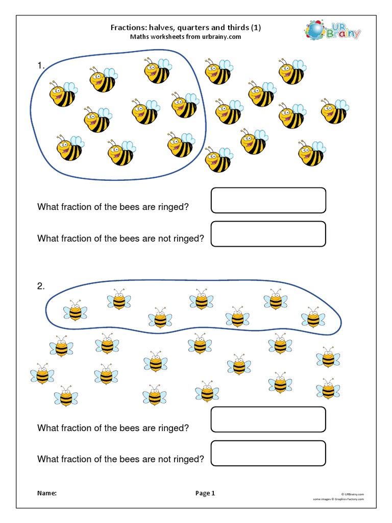 Halves And Quarters Worksheet