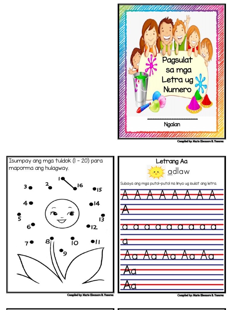 Pagsulat Sa Mga Letra Ug Numero: - Ngalan | PDF