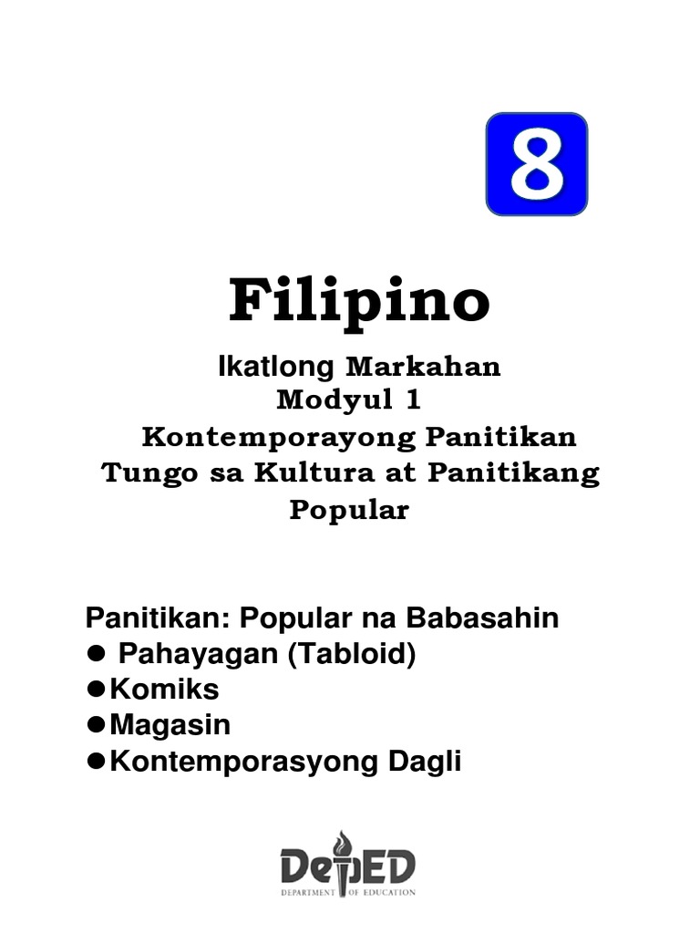 Fil8 Q3-Mmodyul 1 PDF | PDF