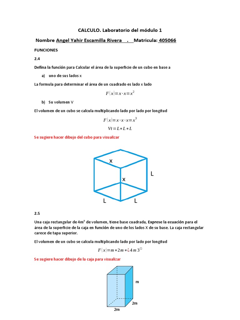 Módulo 1. Actividad 2. Resolución de Problemas de Aplicación. Laboratorio de Funciones y Sus ...