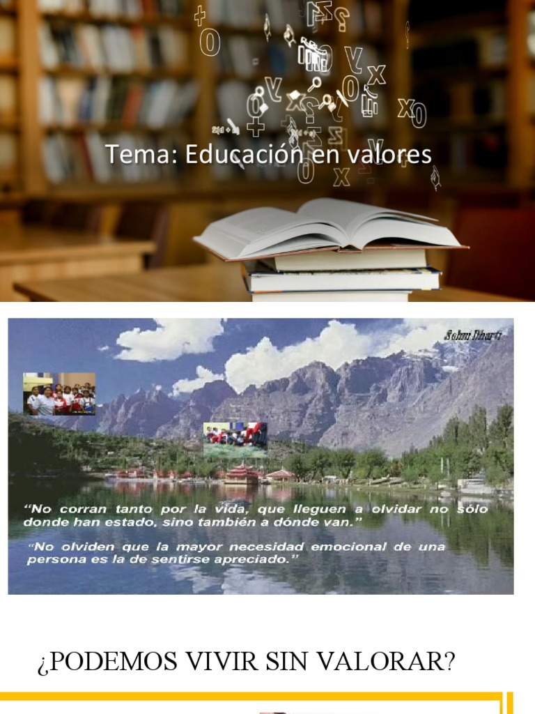 La Educacion en Valores | PDF | Aprendizaje | Maestros