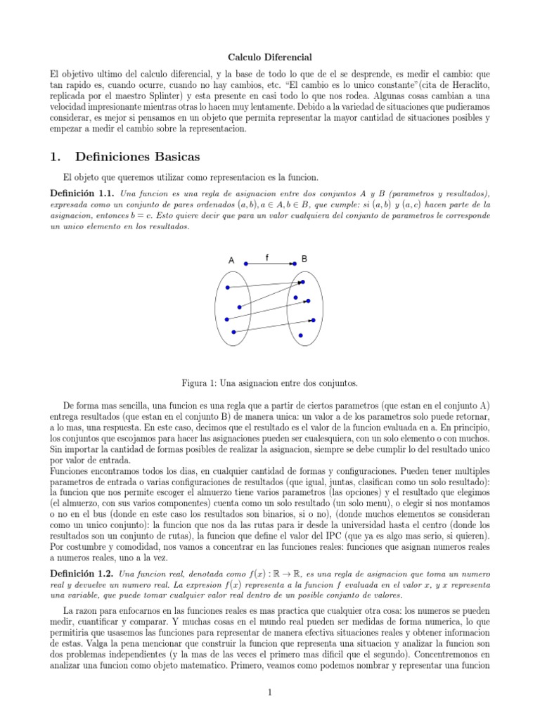 Semana 1 - Definiciones Basicas PDF | PDF | Función (Matemáticas) | Matemática Elemental