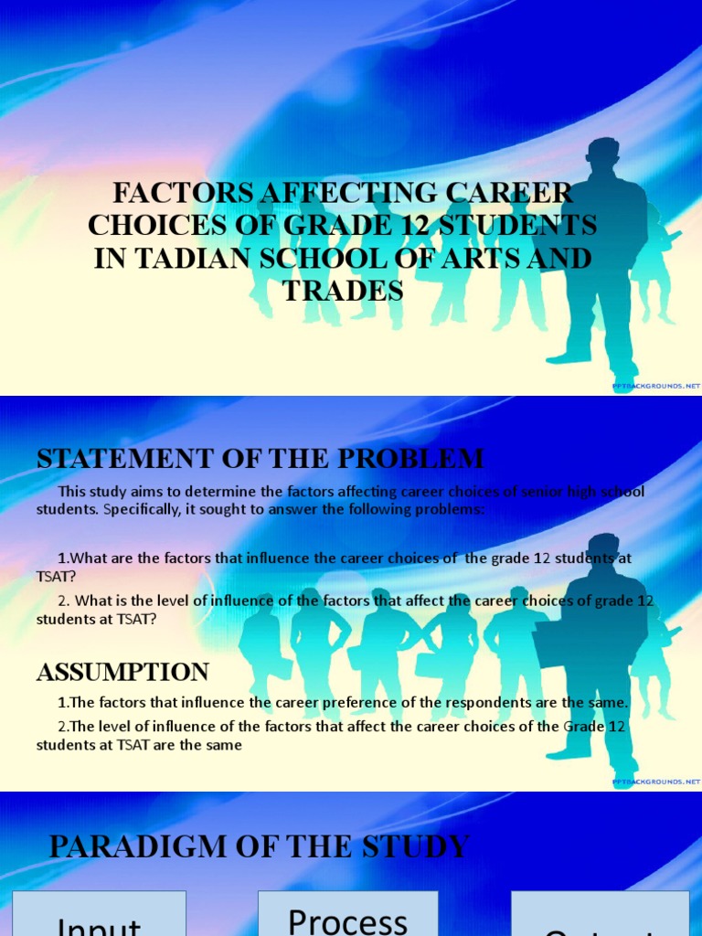 Factors Affecting Career Choices of Grade 12 Students | PDF ...