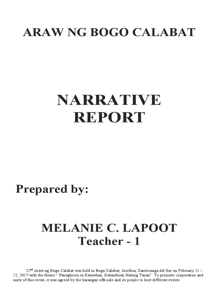 Araw Narrative Report | PDF