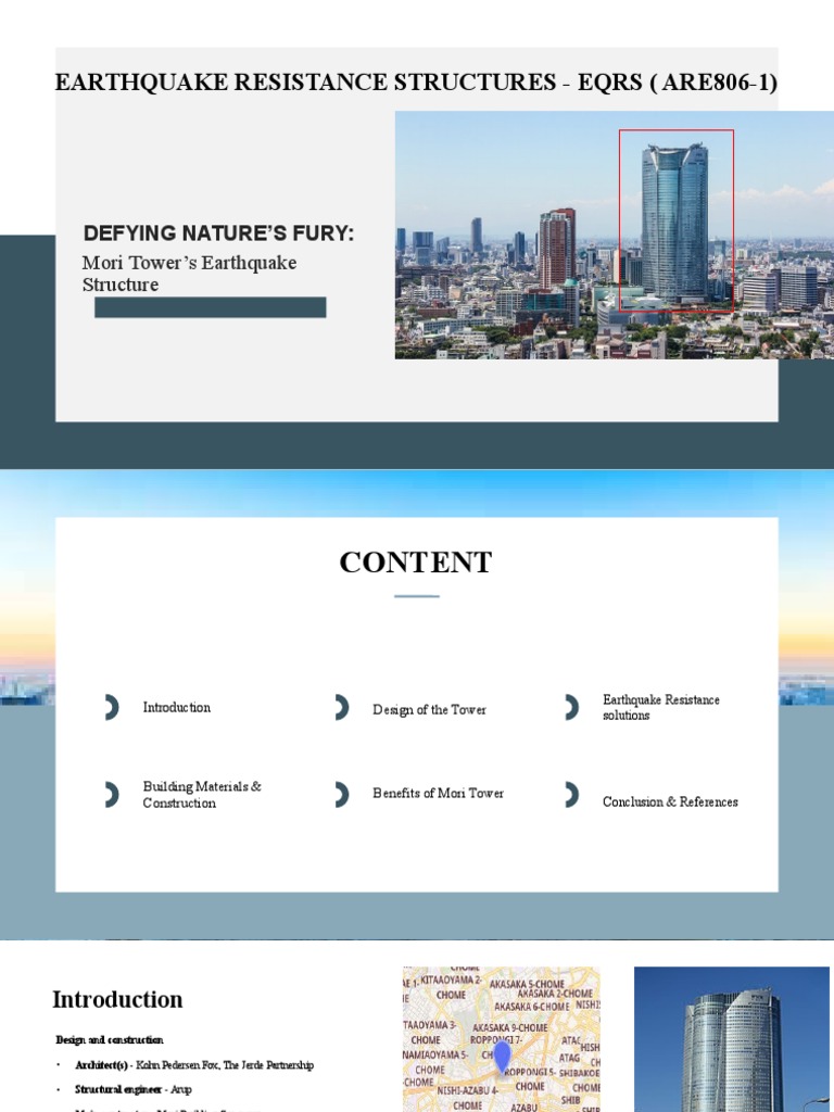 Mori Tower: Earthquake Resistance Design | PDF | Earthquake Engineering ...