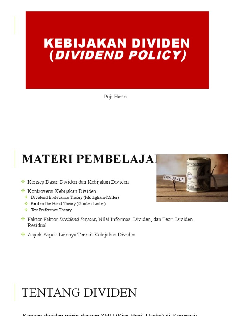 Teori Kebijakan Dividen dan Implikasinya | PDF | Bisnis | Pengelolaan ...