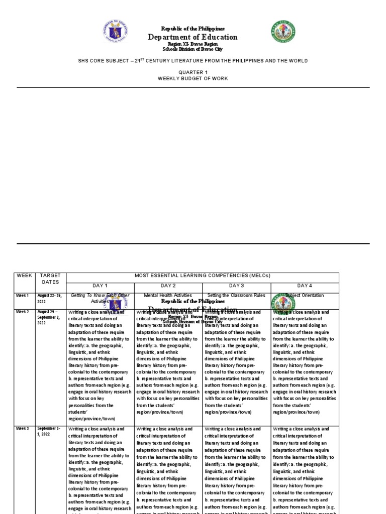 21st Century Literature Curriculum Guide | PDF
