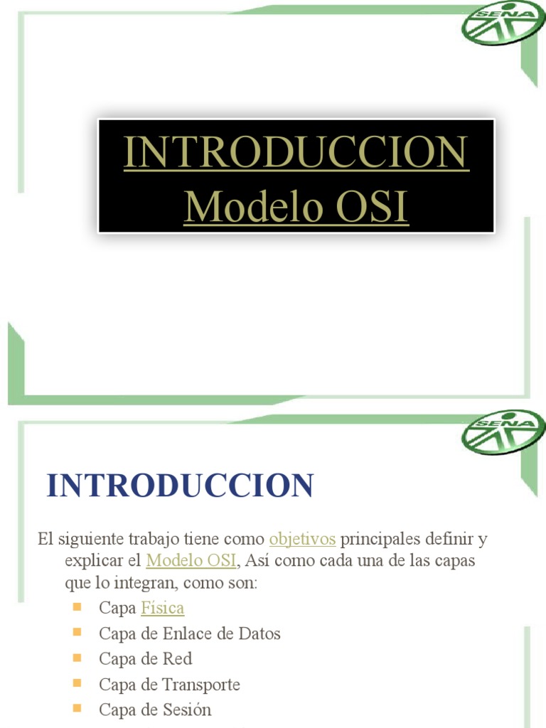 Introducción al Modelo OSI y sus Capas | PDF | Protocolos de internet ...