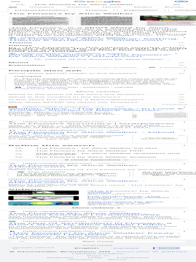 The Flowers by Alice Walker - Google Search | PDF