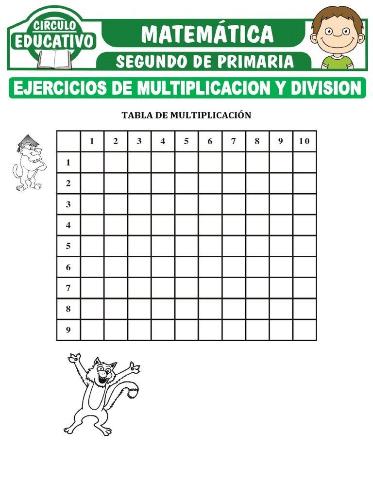Ejercicios de Multiplicacion y Division para Segundo de Primaria | PDF