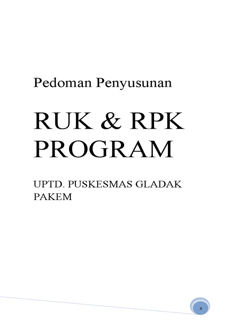 Potongan Pedoman Khusus Ruk Dan RPK Program | PDF