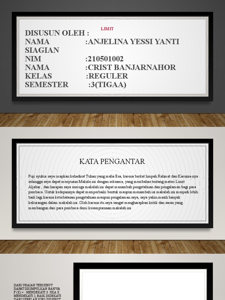 Presentasi Limit Aljabar Angelina Yessi yanti Siagian.pptx | PDF