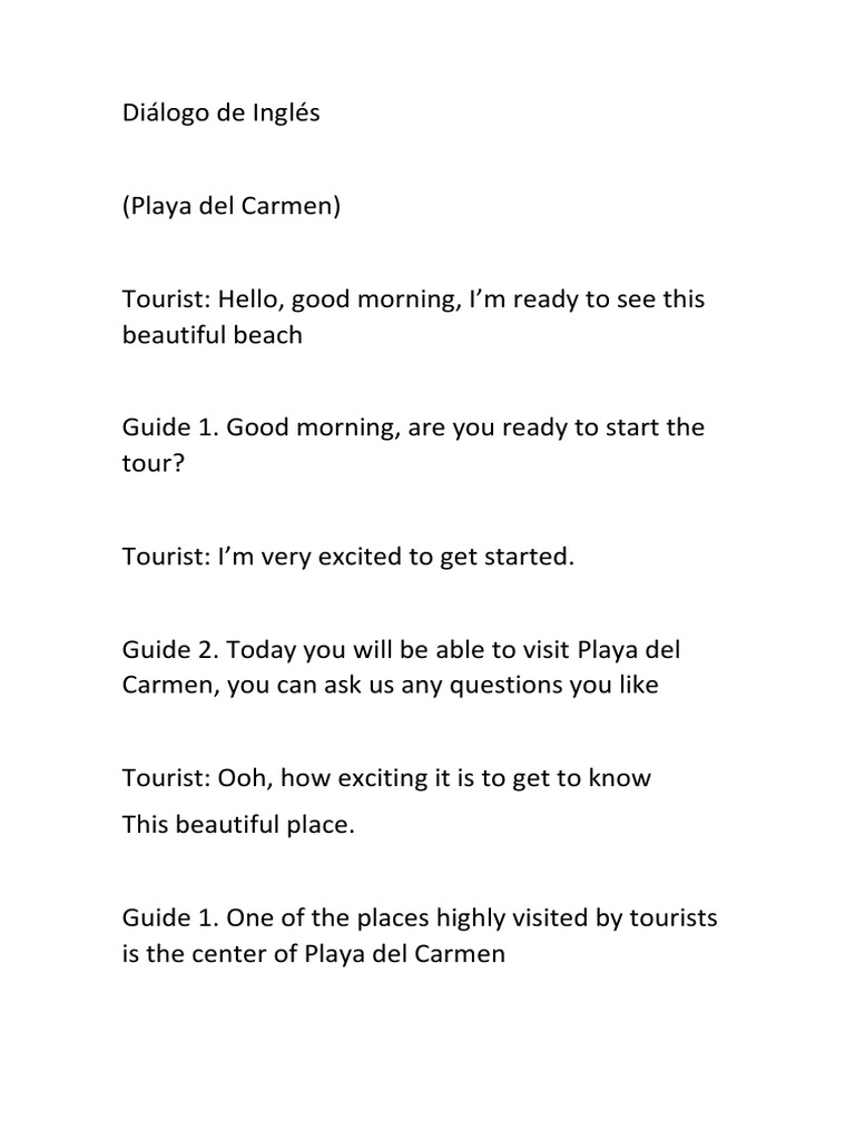 Diálogo de Ingles | PDF