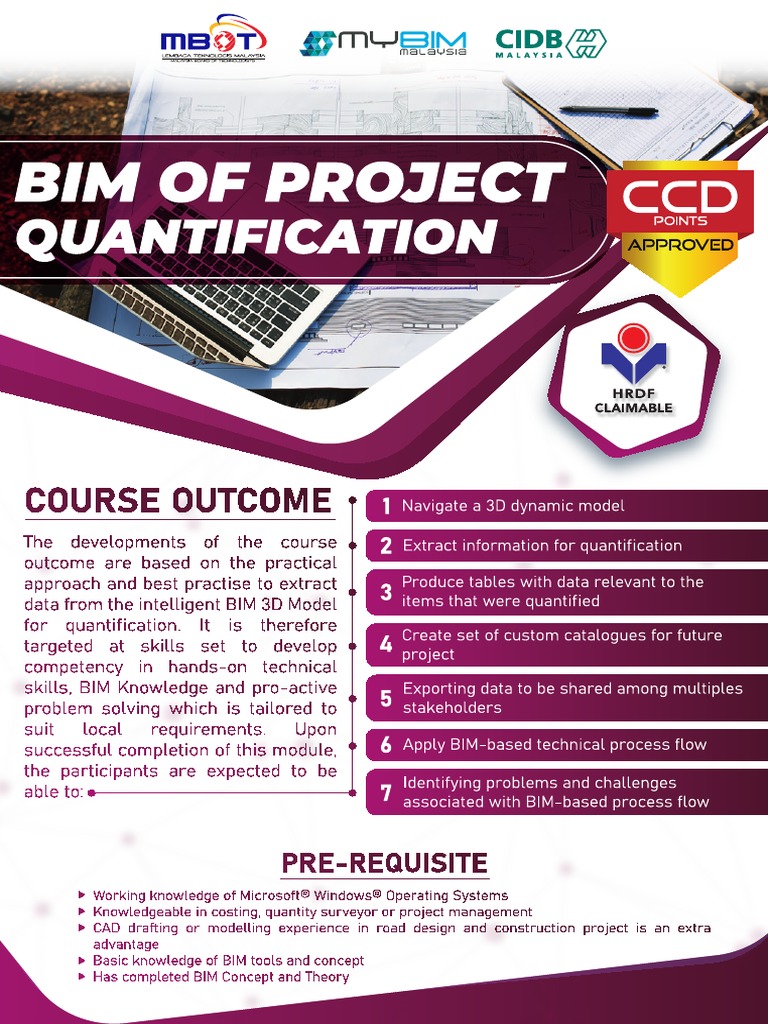 BIM Training New Brochure BIM of Project Quantification | PDF