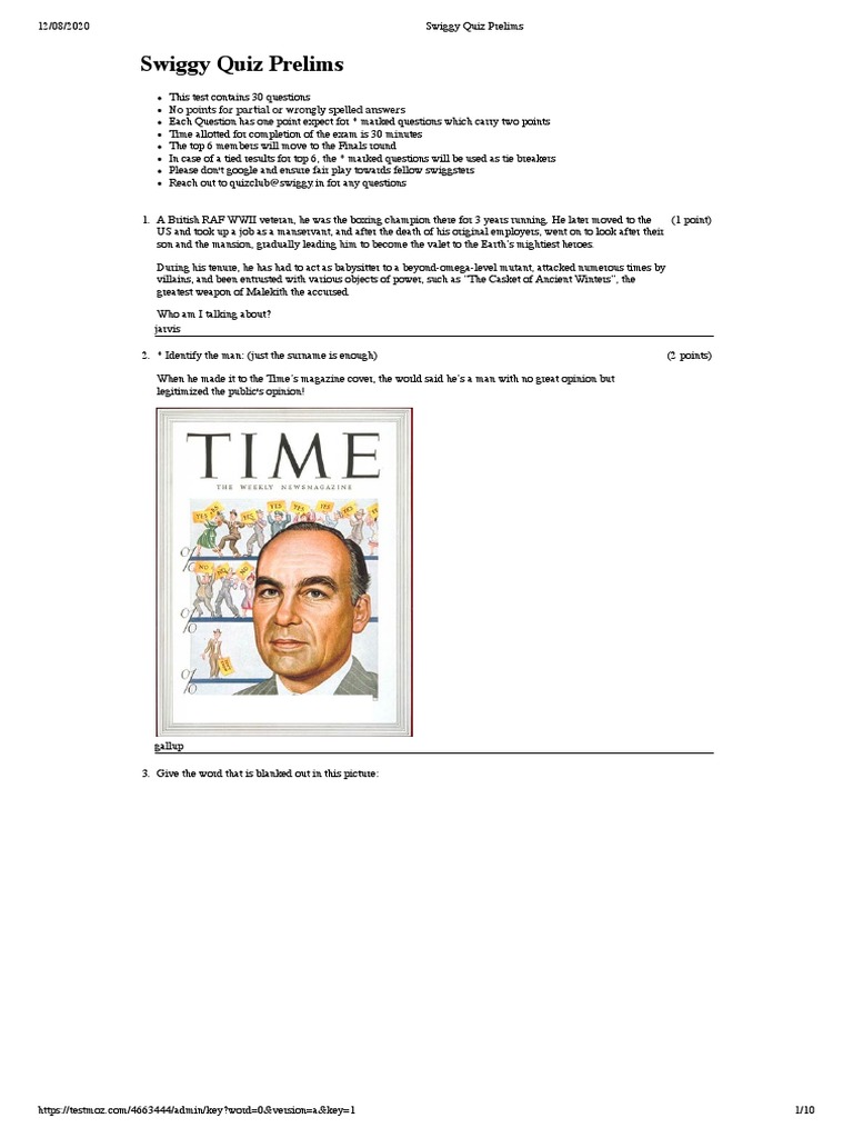 S Quiz Prelims | PDF | Limousine