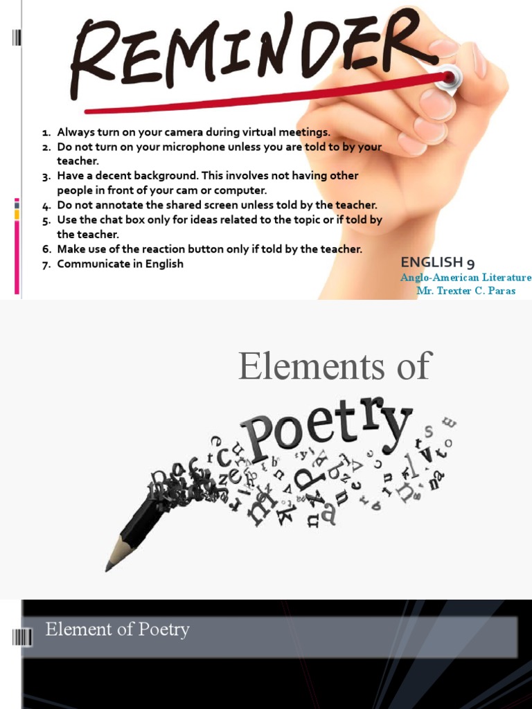 G9 Elements of Poetry (Figurative Language) .PPSX | PDF | Linguistics