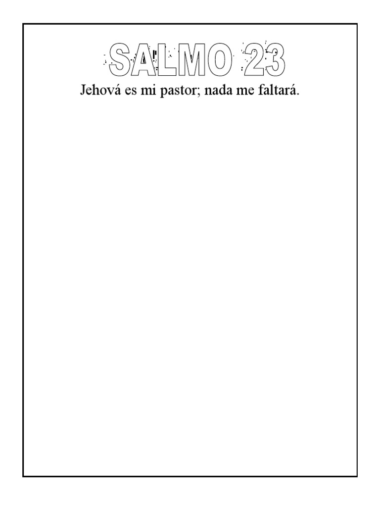 Salmo-23-Laminas-Bn W | PDF