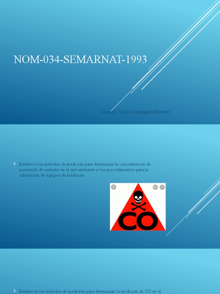Nom 034 Semarnat 1993 | PDF