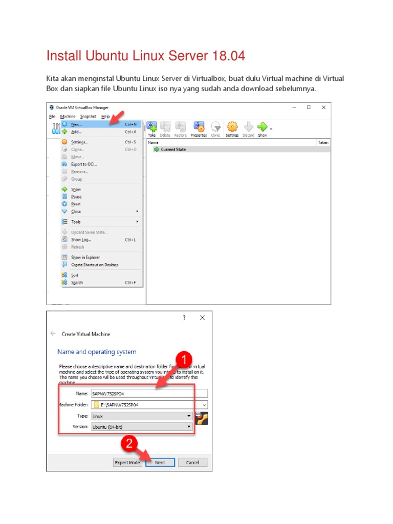 Instalasi Ubuntu Server 18.04 di VirtualBox | PDF | Pengelolaan ...