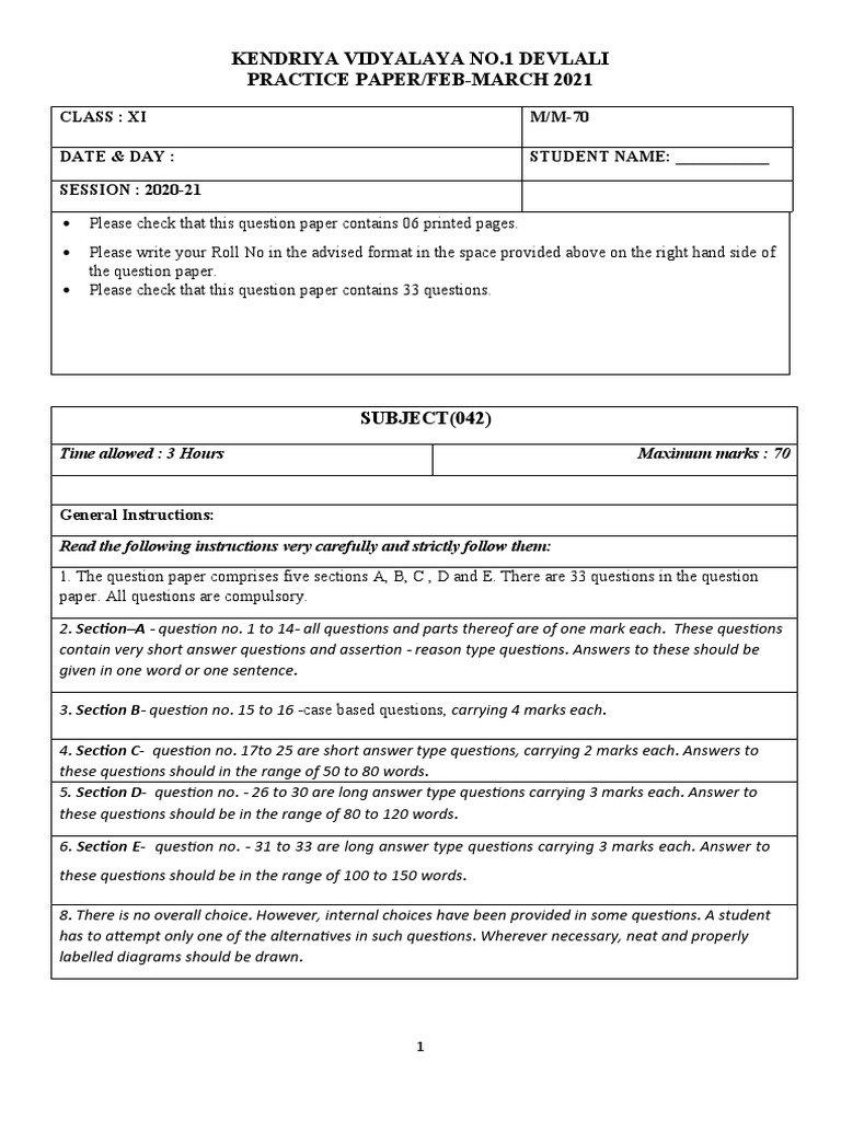 Practice Paper Class Xi Physics Set 2 | PDF | Force | Collision