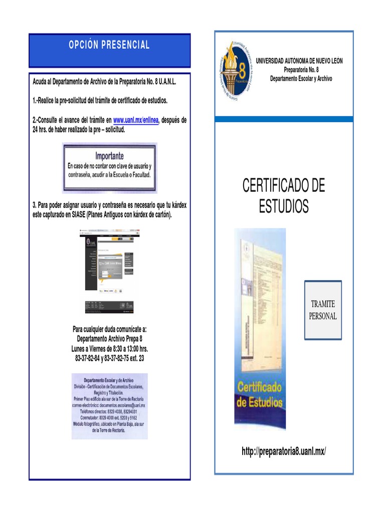 Certificados Estudios Prepa 8 UANL | PDF | Informática | Software