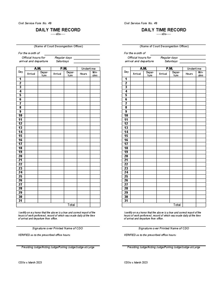 Daily Time Record for CDOs | PDF | Collateralized Debt Obligation