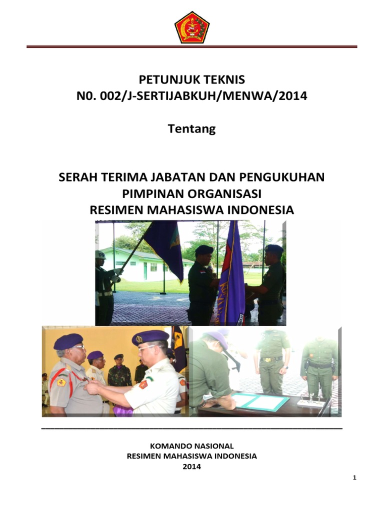 Juknis 02 Sertijabkuh Menwa | PDF