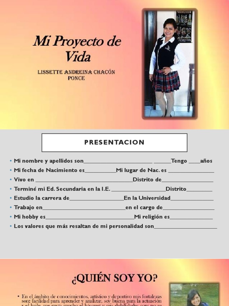 Tarea-Mi Proyecto de Vida-Modelo | PDF