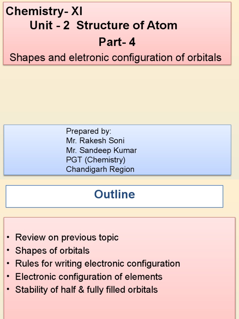 Structure of Atom Part-4 | PDF | Electron Configuration | Atomic Orbital