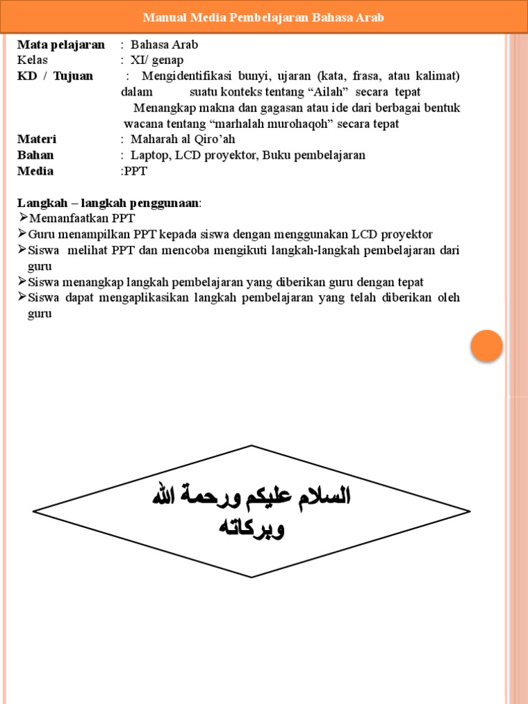 Media Pembelajaran Bhs Arab | PDF