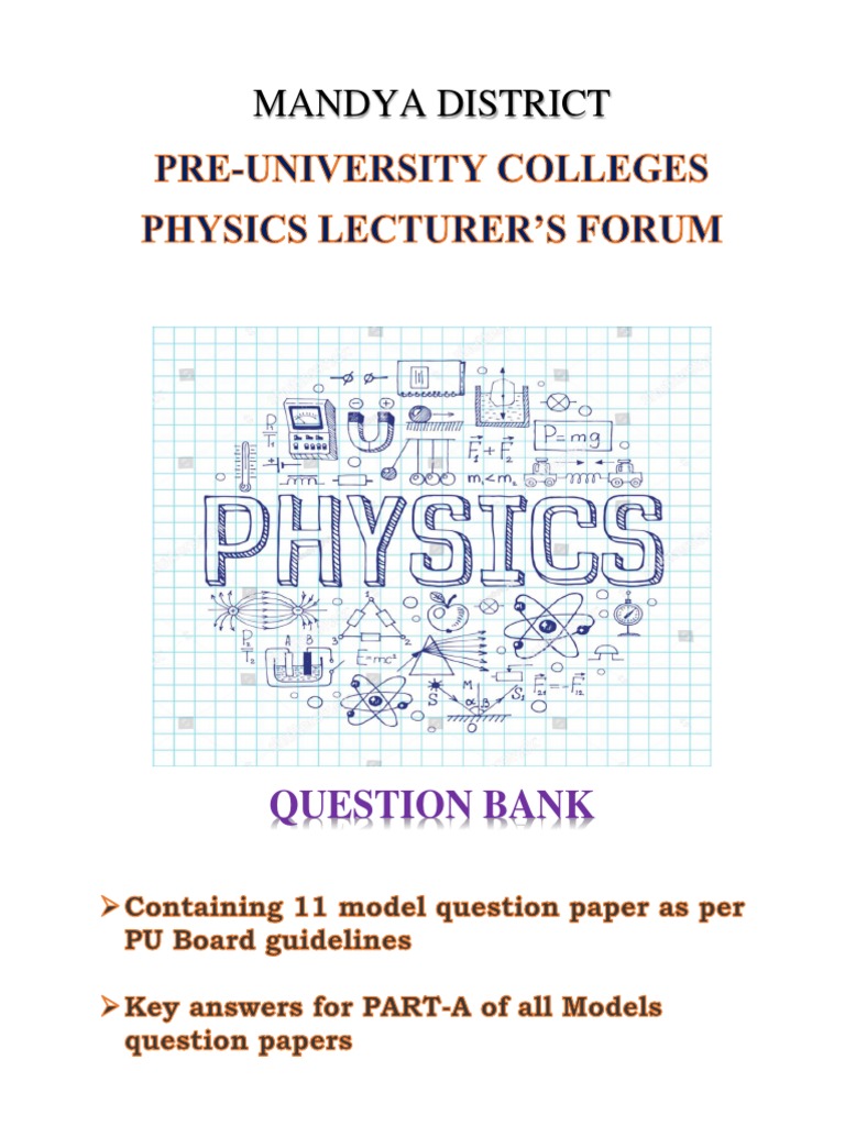 2nd Puc Question Papers PDF | PDF | Electromagnetic Induction ...