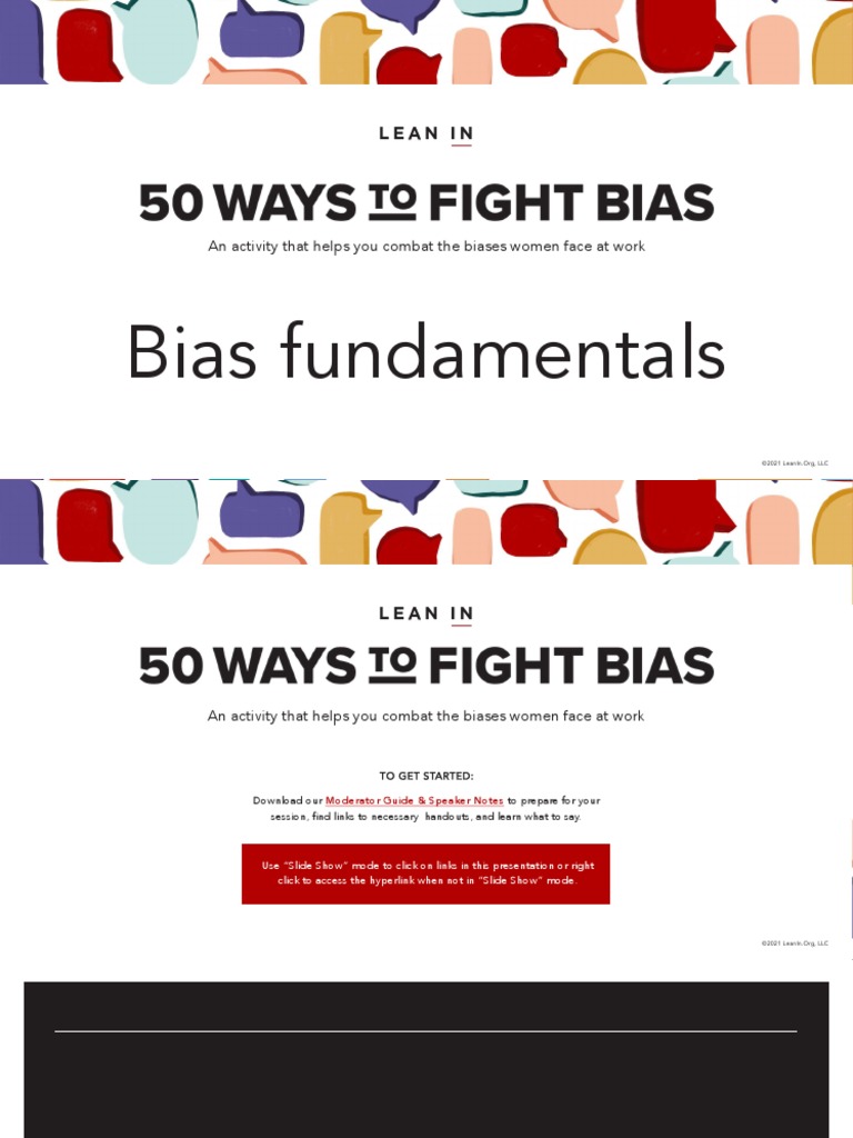 1 - 50 Ways Bias Fundamentals - English - v1 Compressed | PDF | Bias ...
