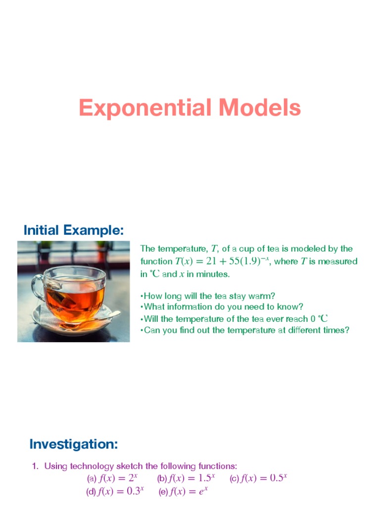 Exponential Models | PDF | Interest | Compound Interest