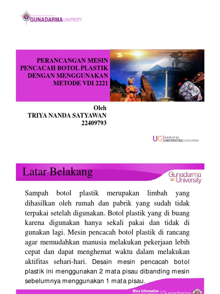 Mesin Pencacah Botol Plastik VDI 2221 | PDF