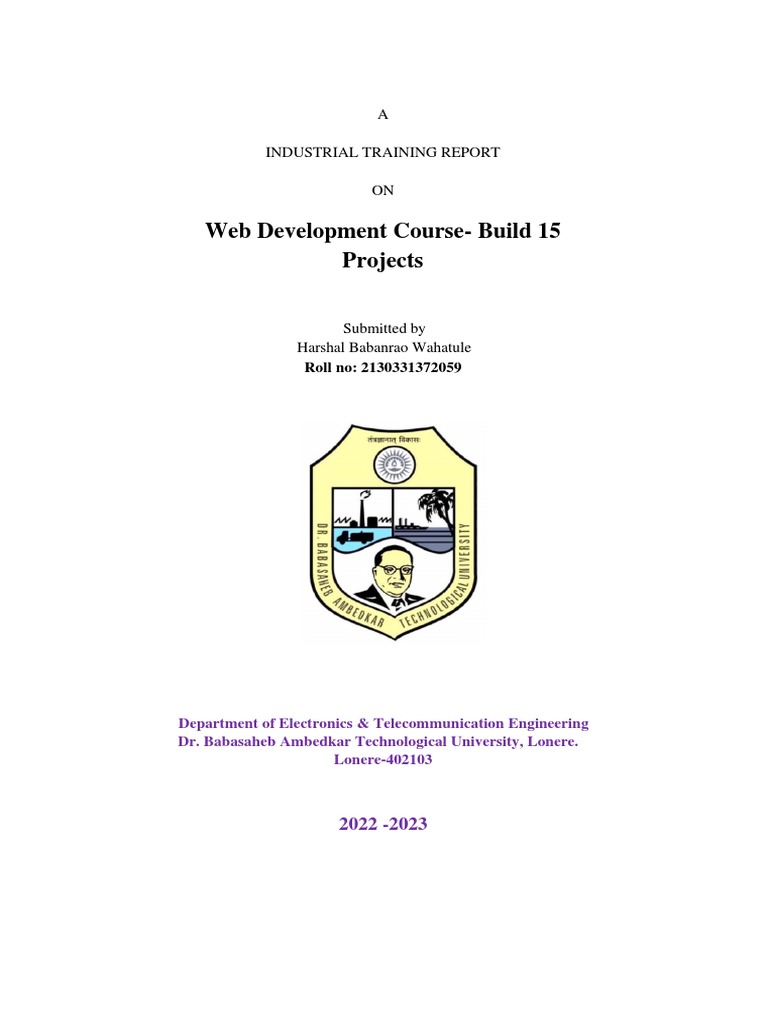 Web Development Report PDF 2 PDF | PDF | World Wide Web | Internet & Web