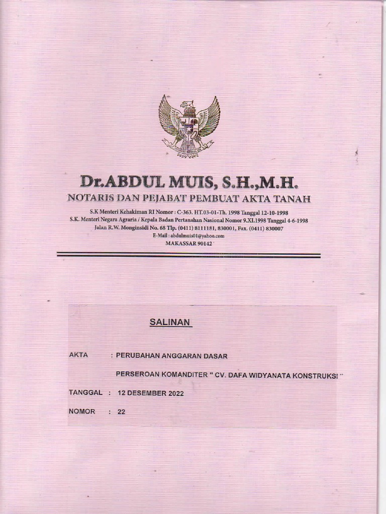 CV Dafa Widyanata | PDF