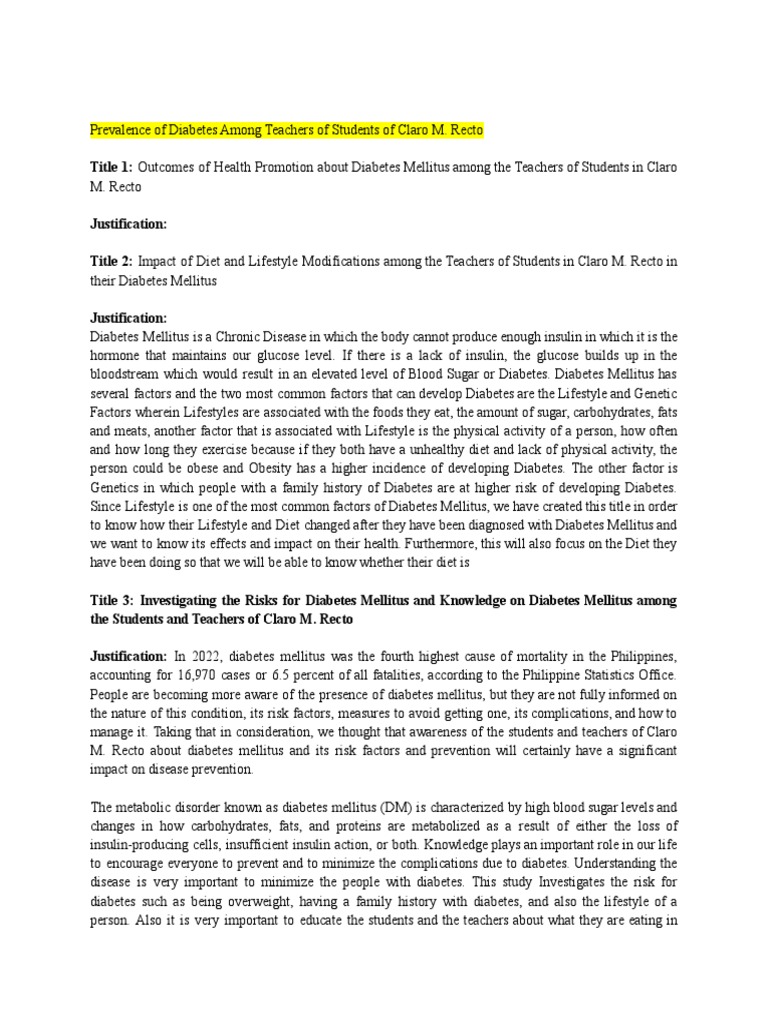 Research A2 Diabetes PDF | PDF | Diabetes | Dieting