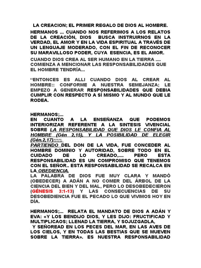 Genesis 2-4.7 | PDF | Adán y Eva | Creencia religiosa y doctrina