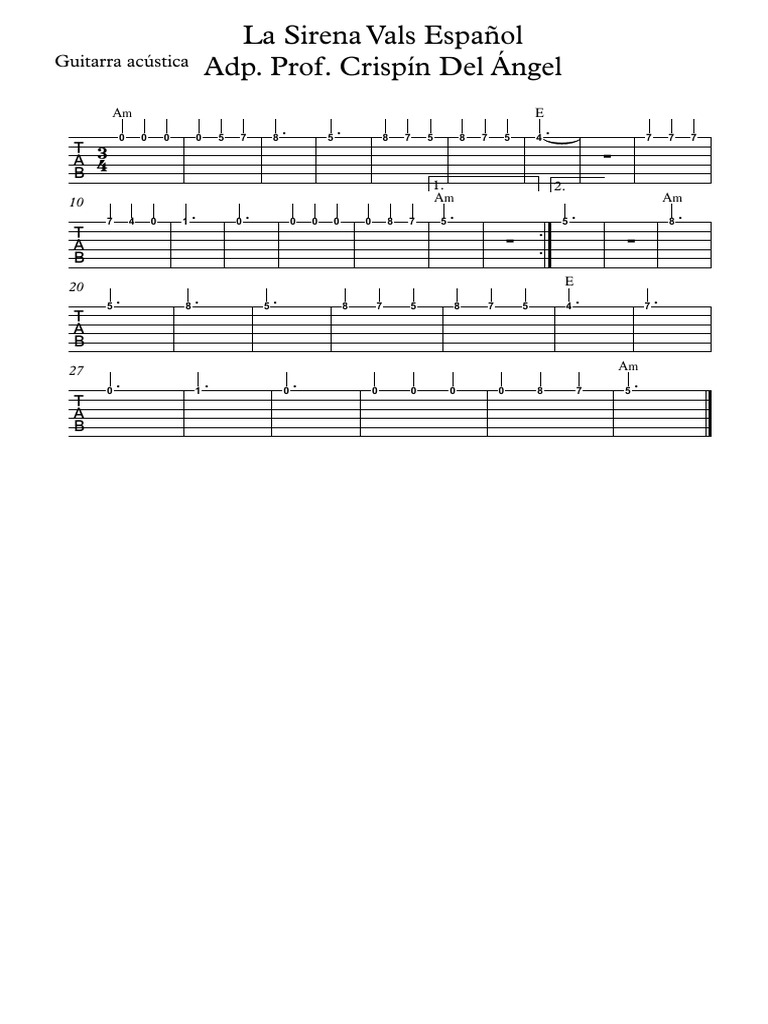 La Sirena Guitarra | PDF