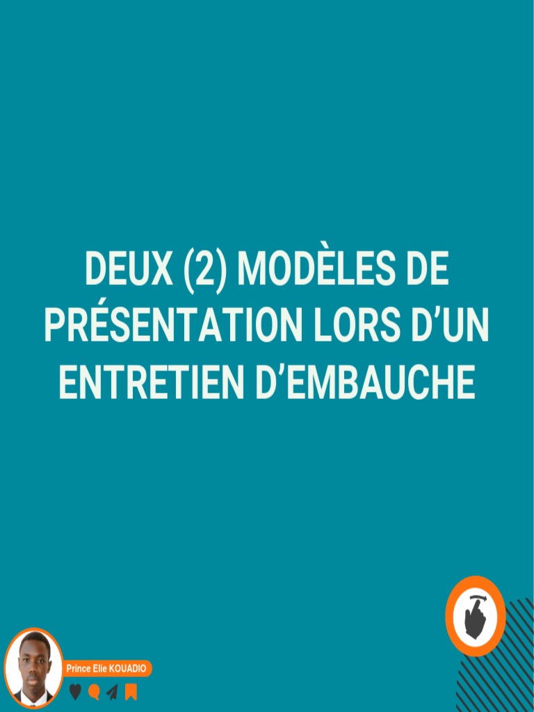Modèles de présentation pour entretien | PDF