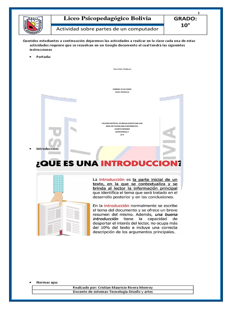 Actividad Decimo PDF | PDF | Informática | Ciencias de la Computación