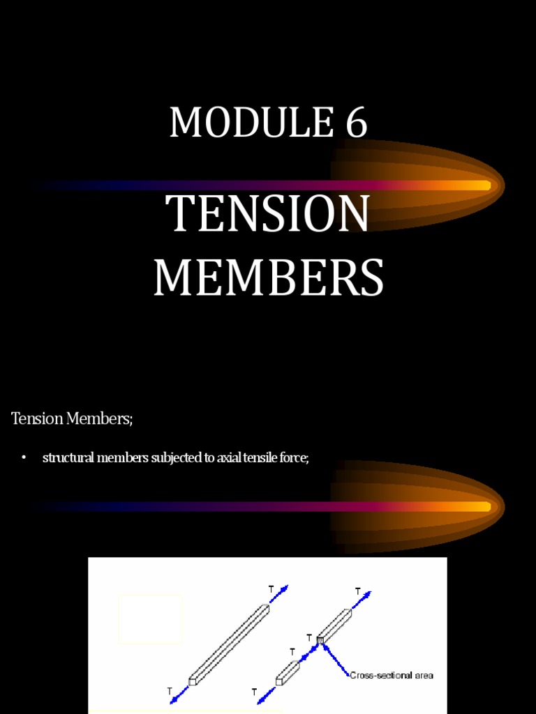 MODULE 6 - (Analysis of Tension Members) | PDF | Tension (Physics) | Stress (Mechanics)