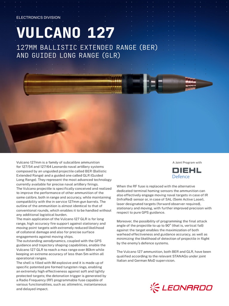 Vulcano 127 | PDF | Ammunition | Artillery