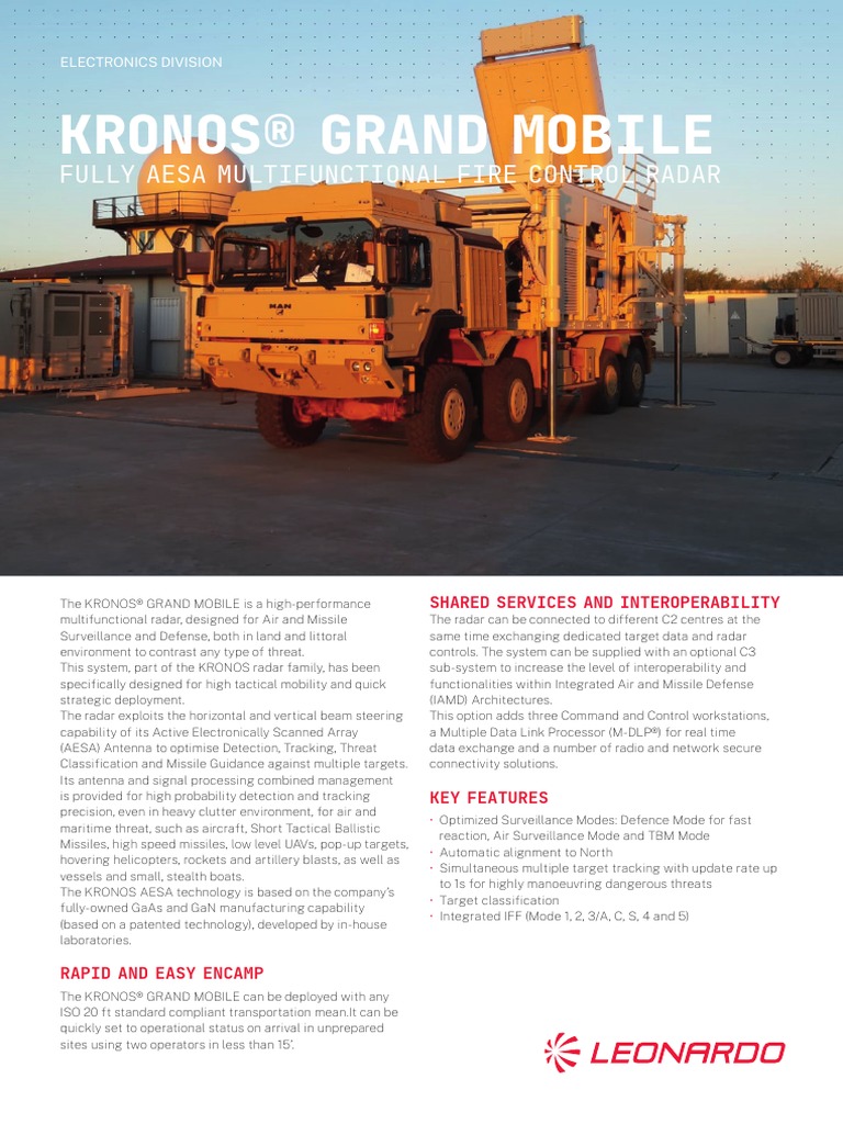 KRONOS Grand Mobile | PDF | Radar | Missile