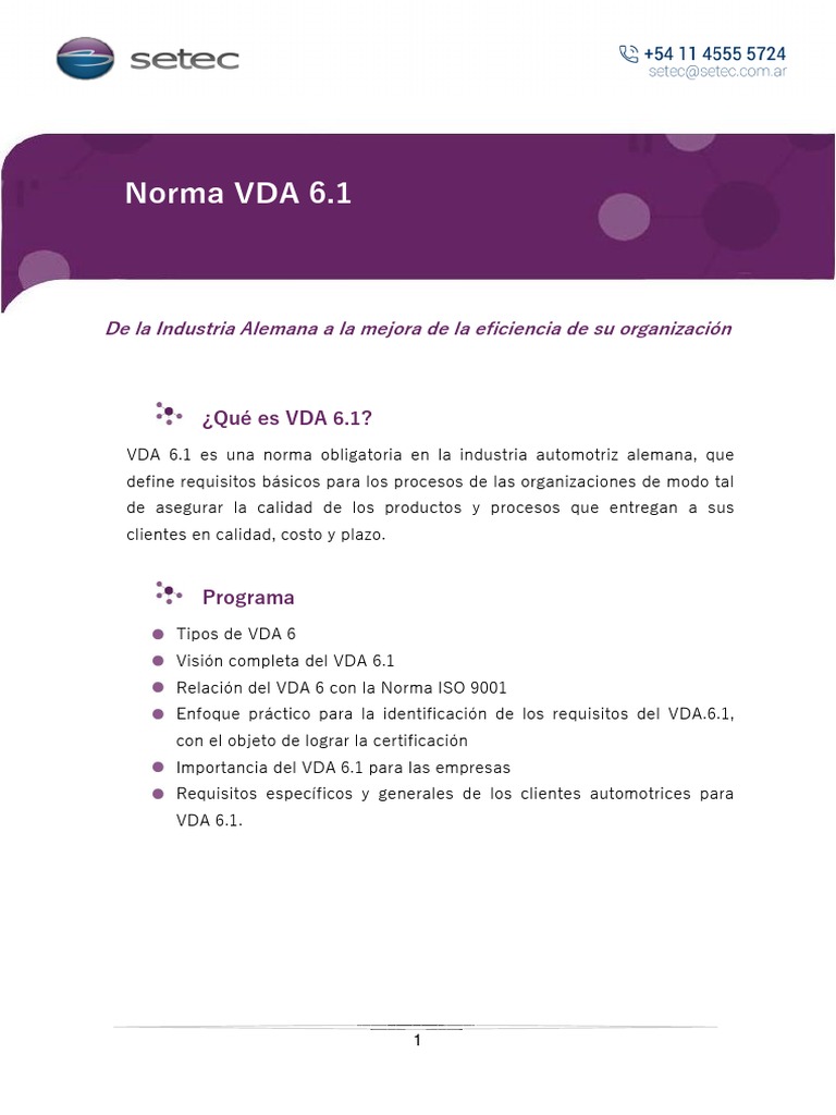 Importancia de la Norma VDA 6.1 | PDF