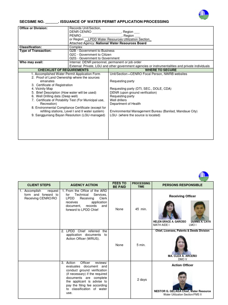 Water Permit Annex A - SECSEME 2020 | PDF | Governance | Government