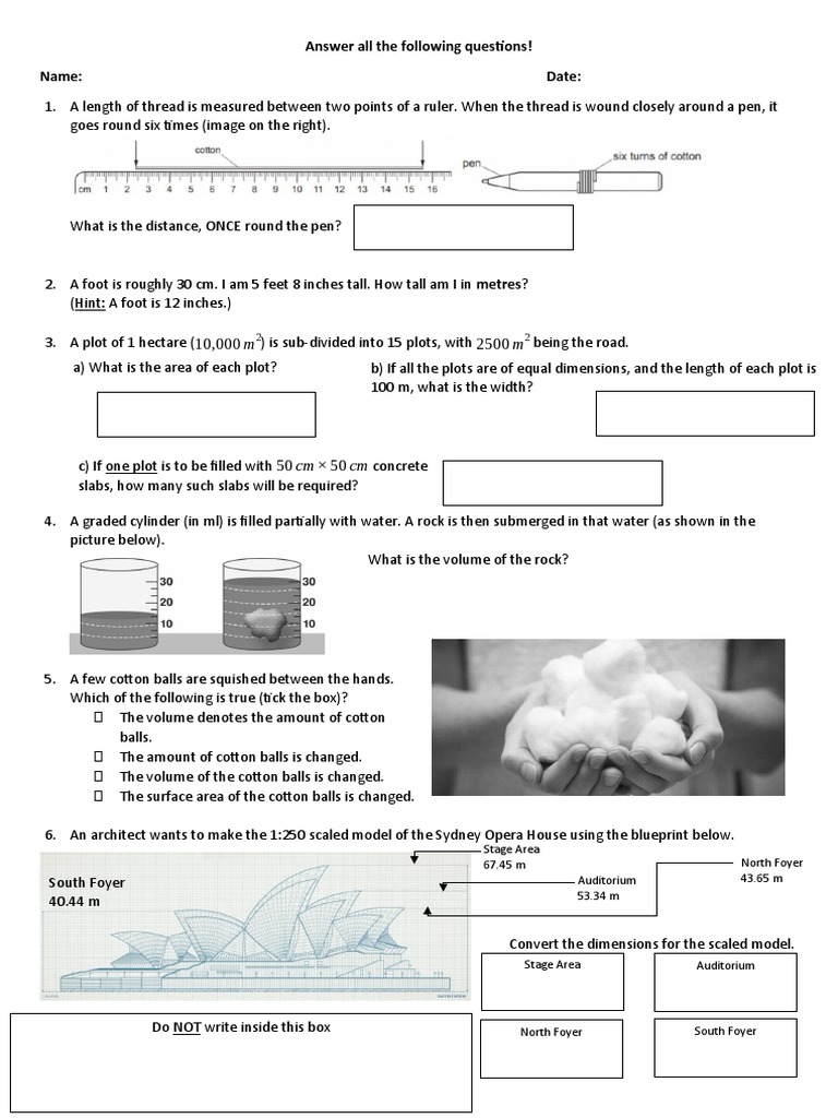 Grade 9 Measurement Practice Questions | PDF